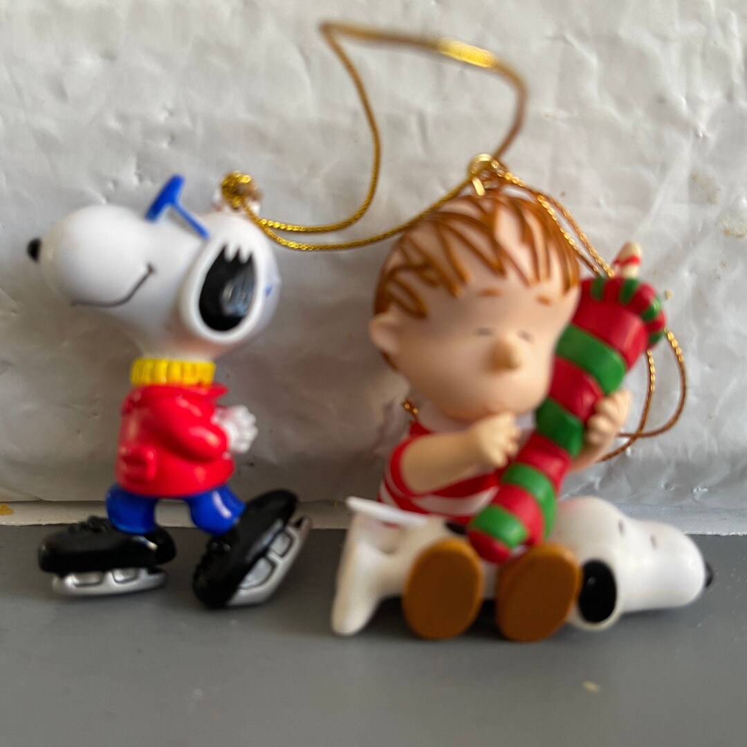 Peanuts Snoopy & Linus Charles Schultz Pair of Christmas Ornaments - Etsy