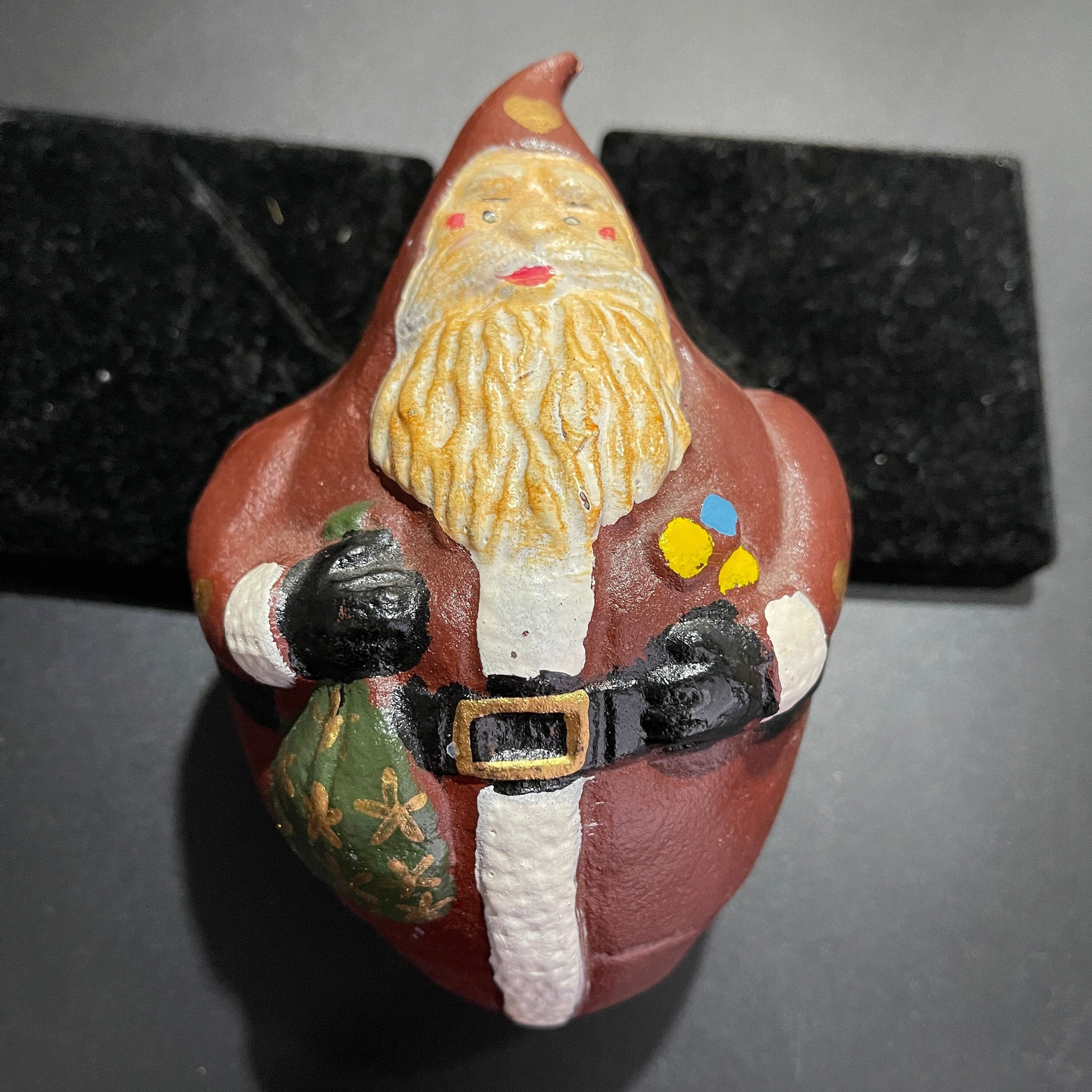 Outstanding Old Fashioned Santa Clause Cast Iron Coin Bank Vintage ...