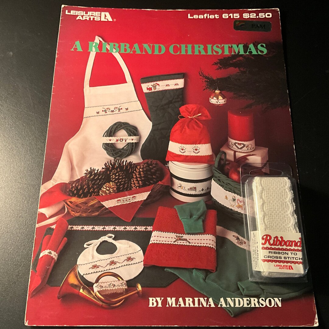Leisure Arts A Ribband Christmas Leaflet 615 Cross Stitch - Etsy