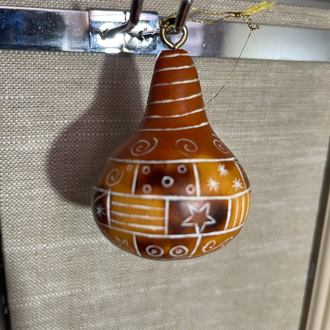 Indigenous Peoples Style Carved Gourd Christmas Ornament - Etsy
