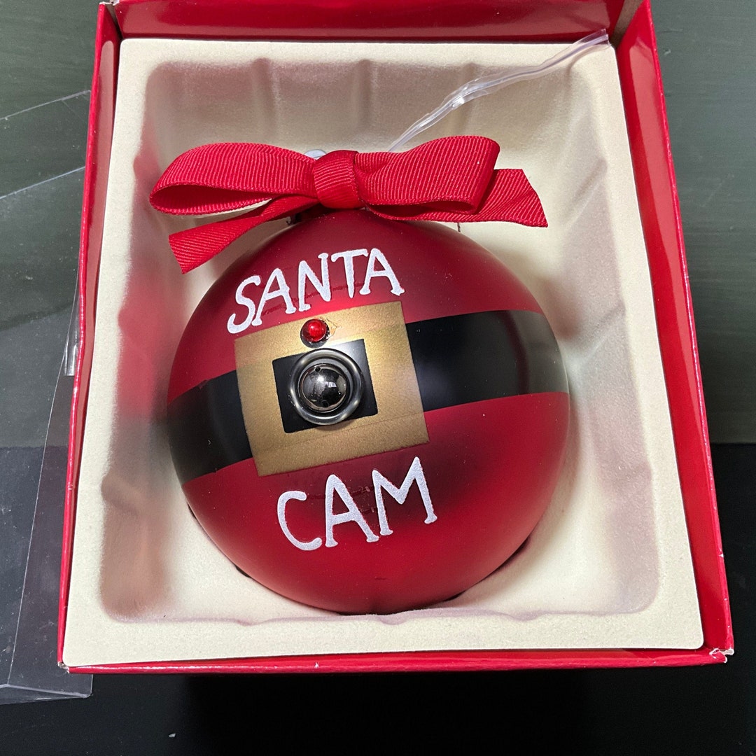 Dennis Post Unlimited Big Red Santa Cam Christmas Ball Ornament - Etsy
