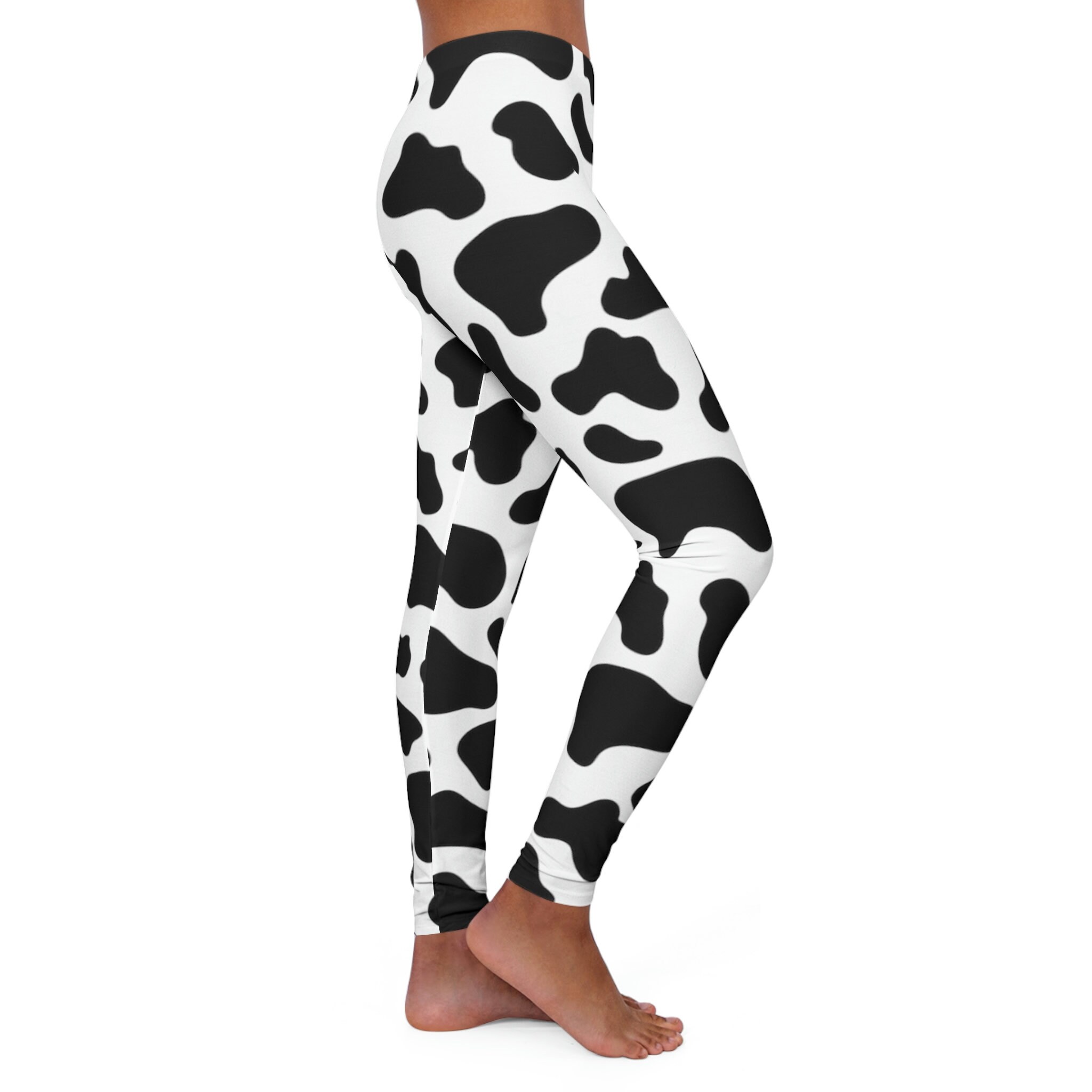 Cow Print Pants, Cow Print Leggings, Cow Print Spandex Leggings ...