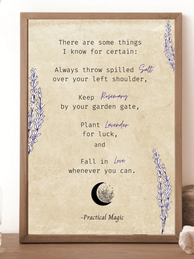Practical Magic Lessons Digital Print - Etsy