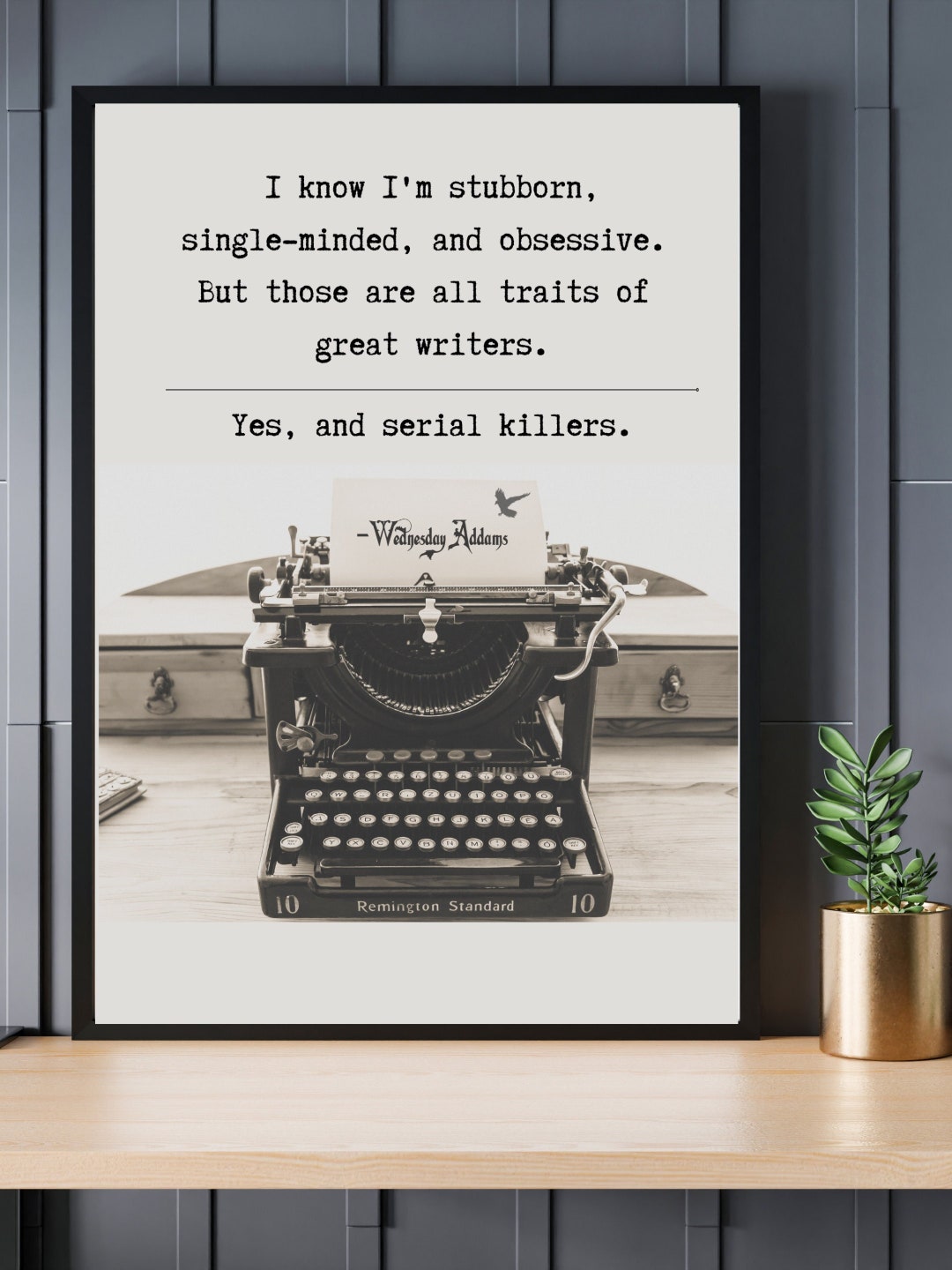 Wednesday Addams Writers Quote Poster - Etsy