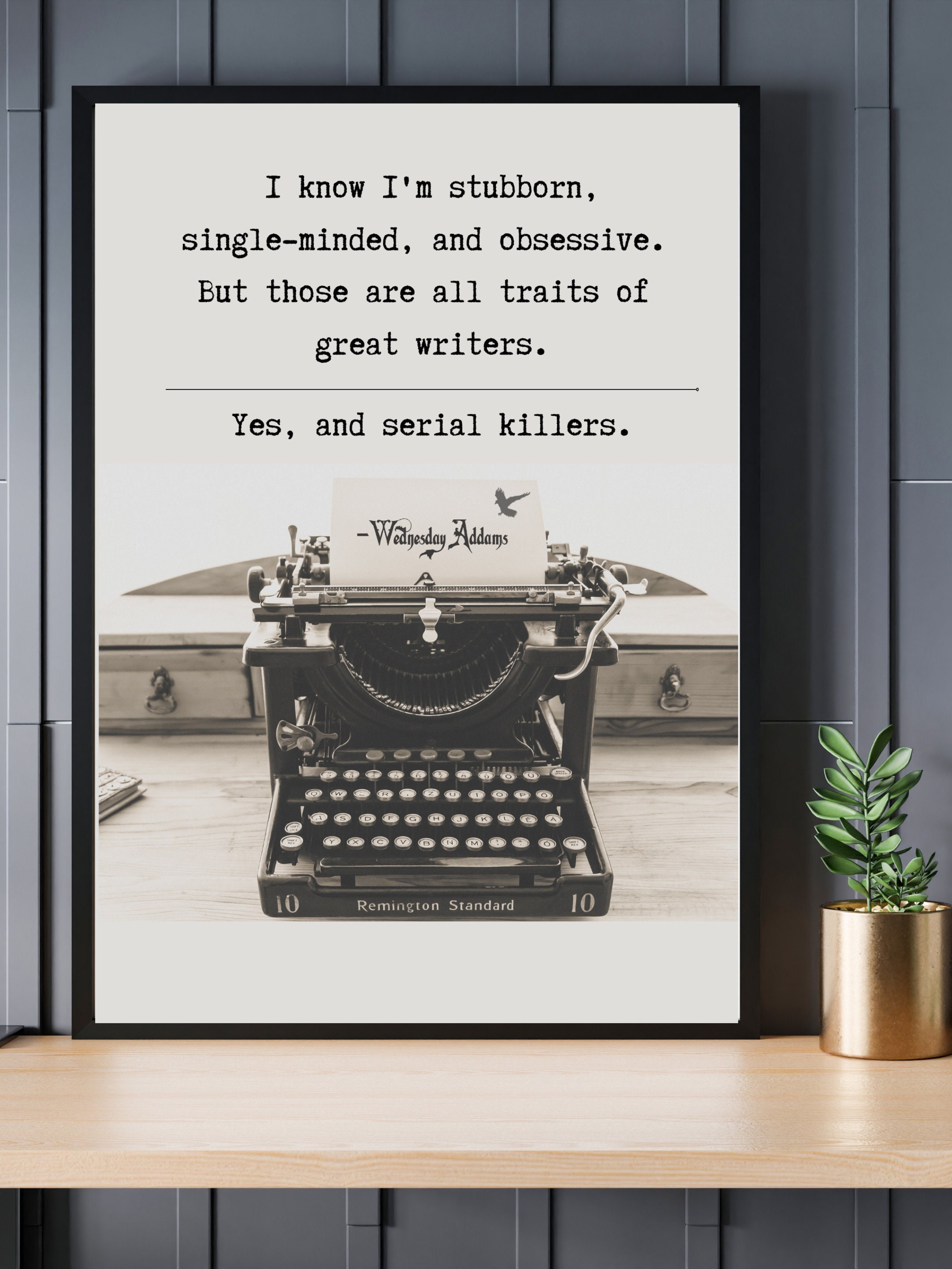 Wednesday Addams Writers Quote Poster - Etsy