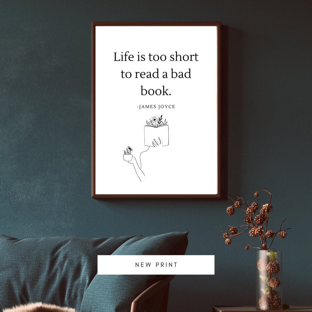 James Joyce Life is Too Short Digital Poster - Etsy
