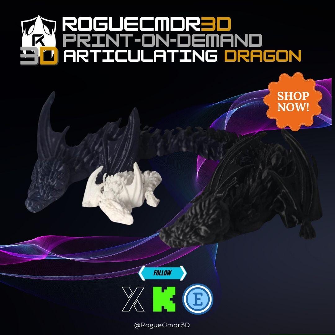 Full Articulation Dragon (various Styles and Sizes) - Etsy