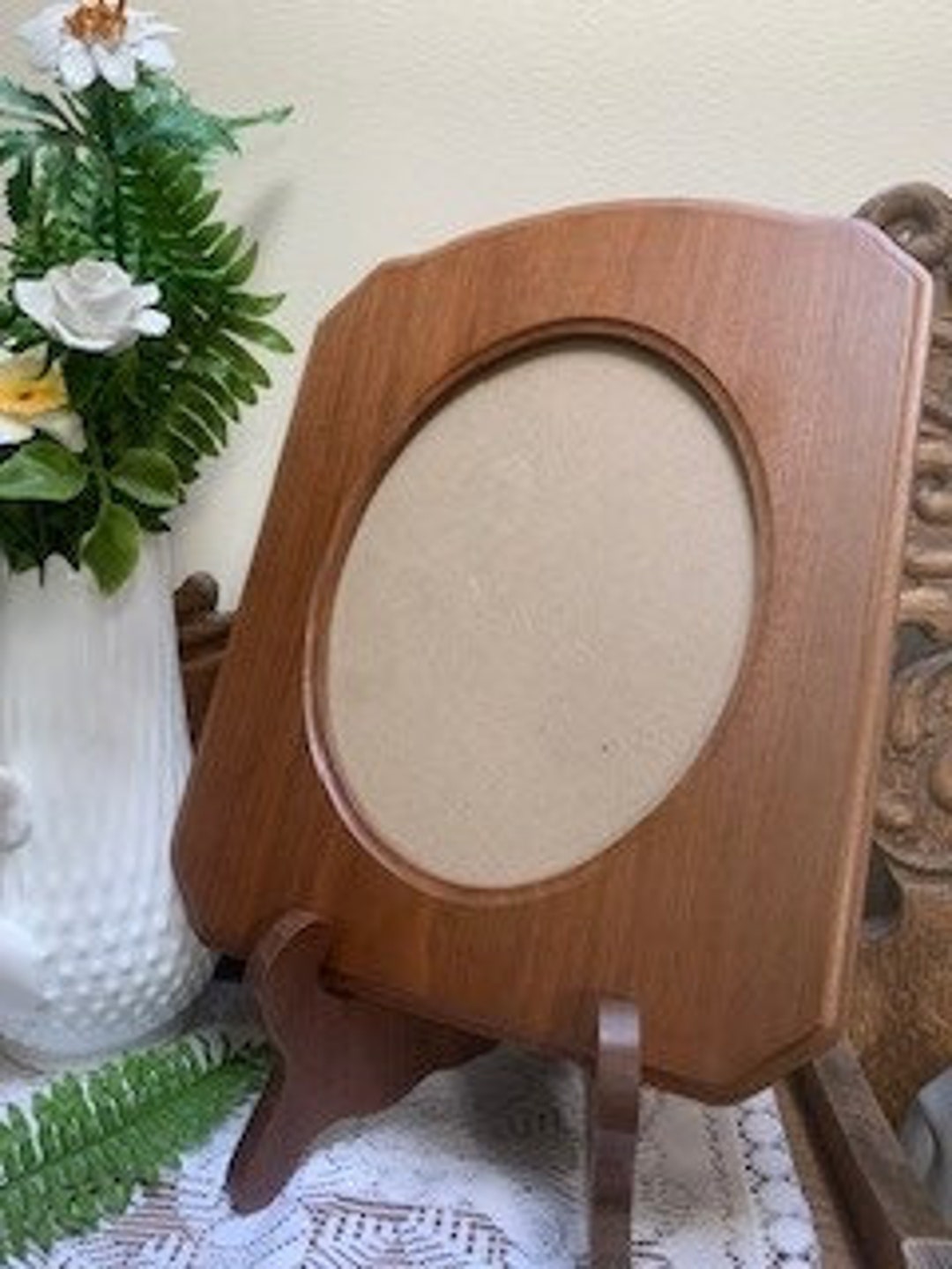 Oval Display Wood Frame | 8 X 10 | Hand Made | Black Walnut | Country ...