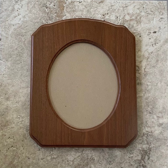 Oval Display Wood Frame 8 X 10 Hand Made Black Walnut Country Vintage ...