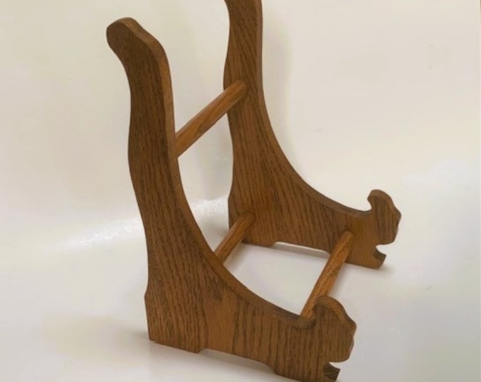 Oak Easel Stand 9 Tall Wood Picture Stand Plate Display Bowl Display ...