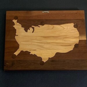 US 50 State Quarter Board With Map Inlay Handmade Black Walnut/oak ...