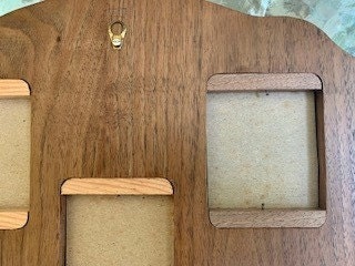 Wood Collage Frame | Oval Display | Black Walnut | Handmade | Vintage ...