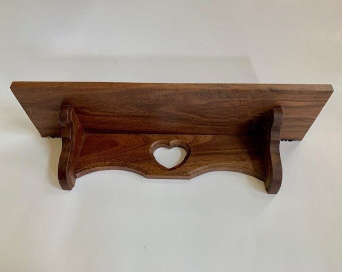 Heart Accent Shelf 16 Handmade Black Walnut Vintage Country - Etsy