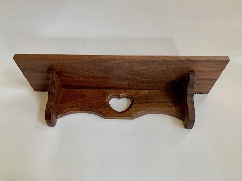 Heart Accent Shelf 16 Handmade Black Walnut Vintage Country - Etsy