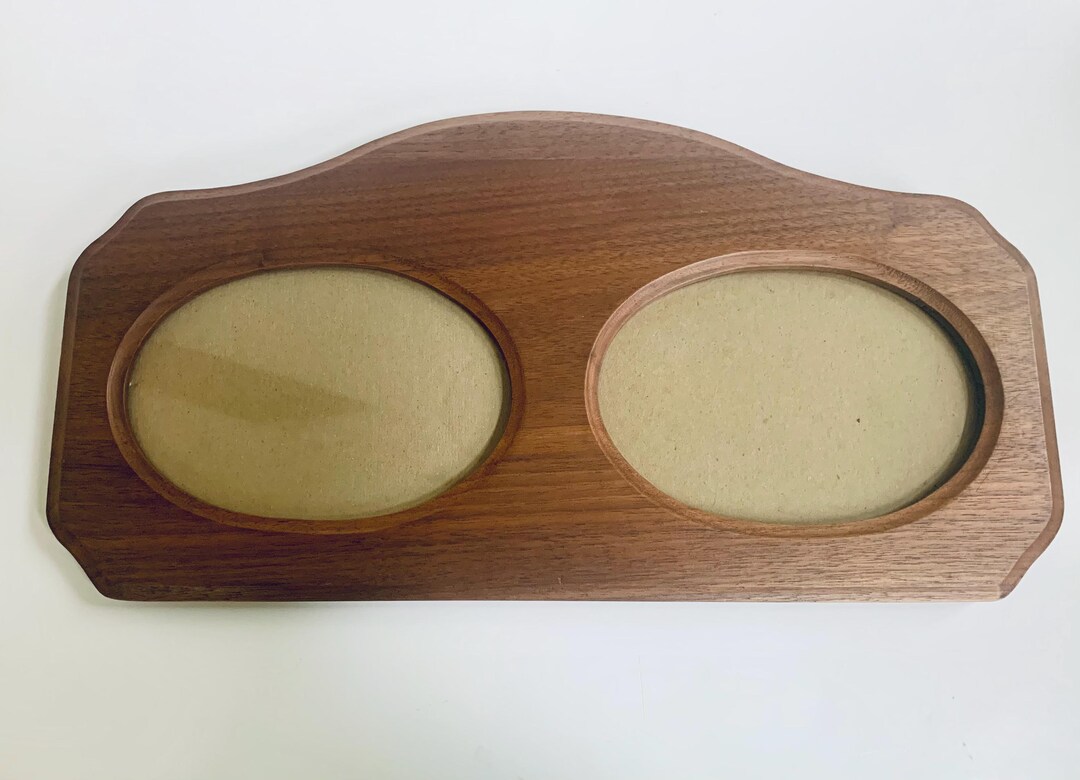 Vintage Frame Double 5X7 | Horizontal Display | Black Walnut | Handmade ...