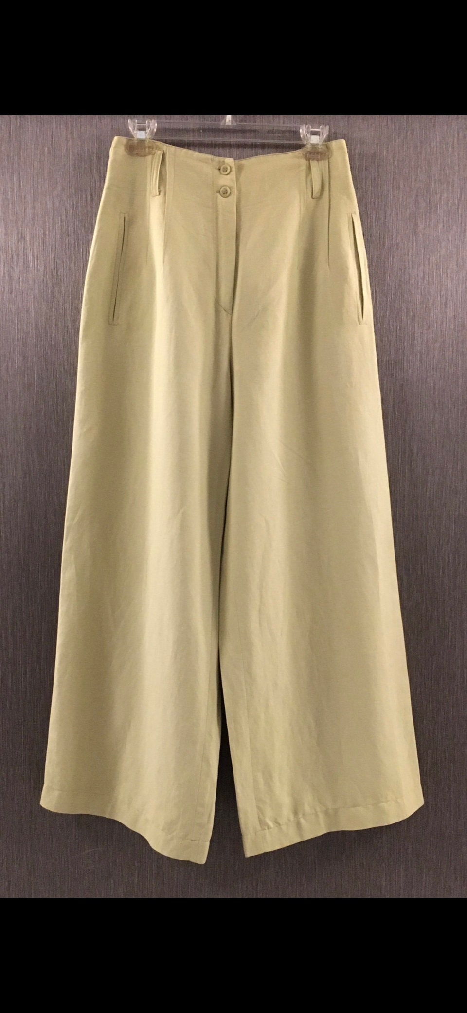 Vintage, 1980s, BYBLOS, Lime Green Linen, 2 Piece, High Waisted, Wide ...