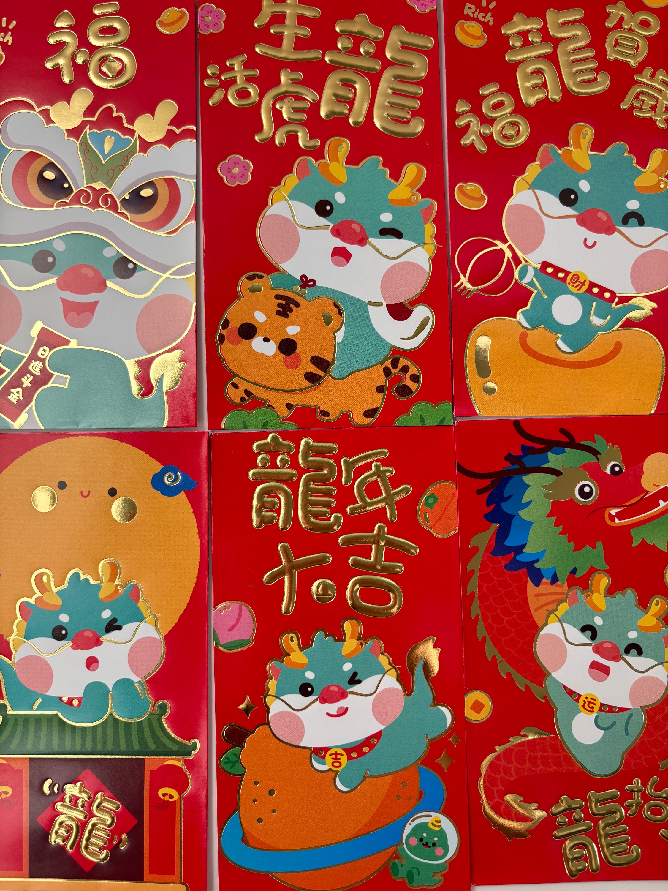 2024 DRAGON Red Envelope Set of 6 / Lunar New Year / Chinese New Year ...