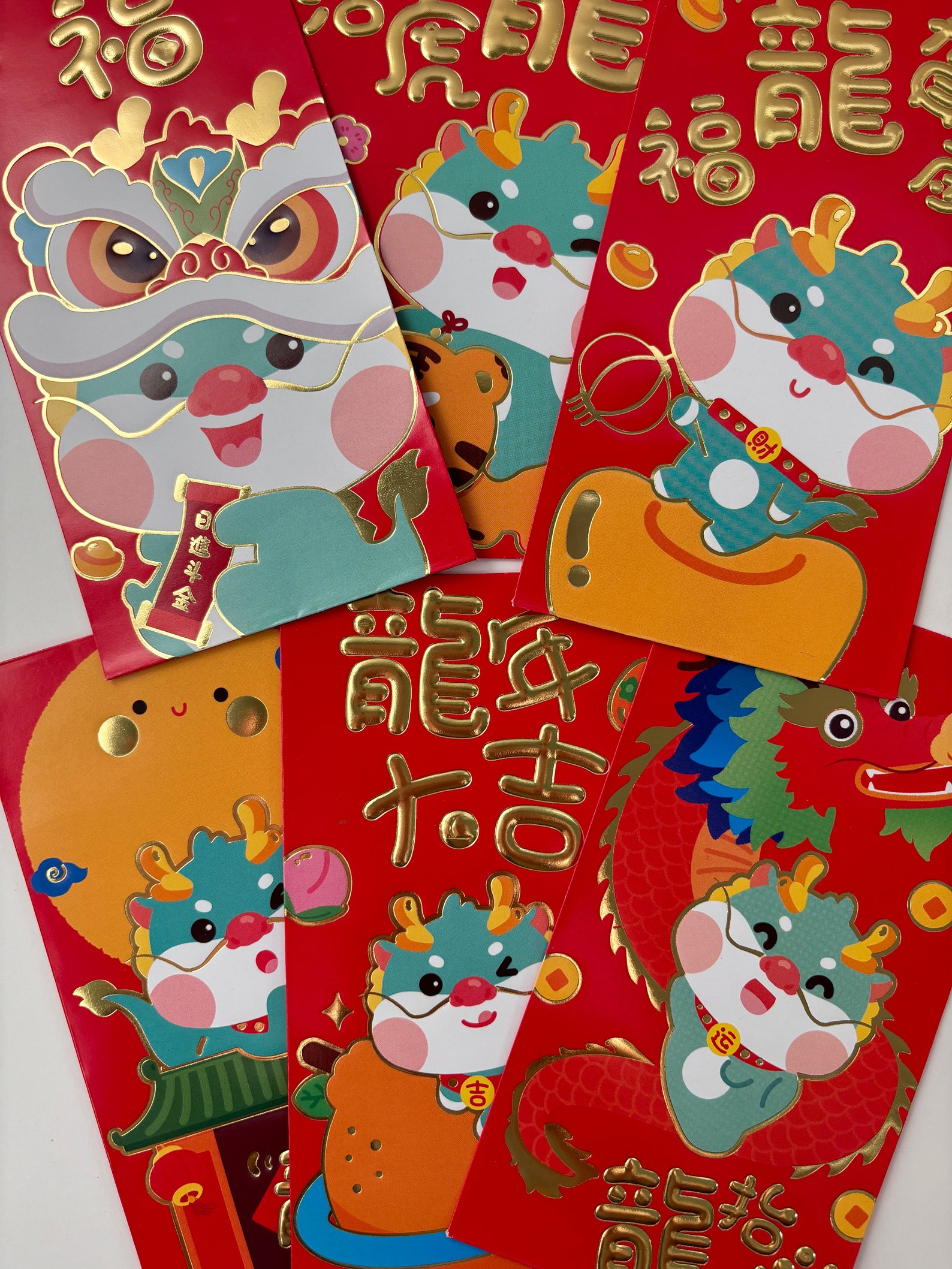 2024 DRAGON Red Envelope Set of 6 / Lunar New Year / Chinese New Year ...