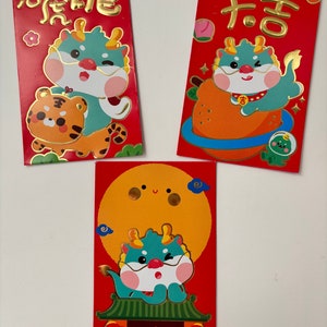 2024 DRAGON Red Envelope Set of 6 / Lunar New Year / Chinese New Year ...