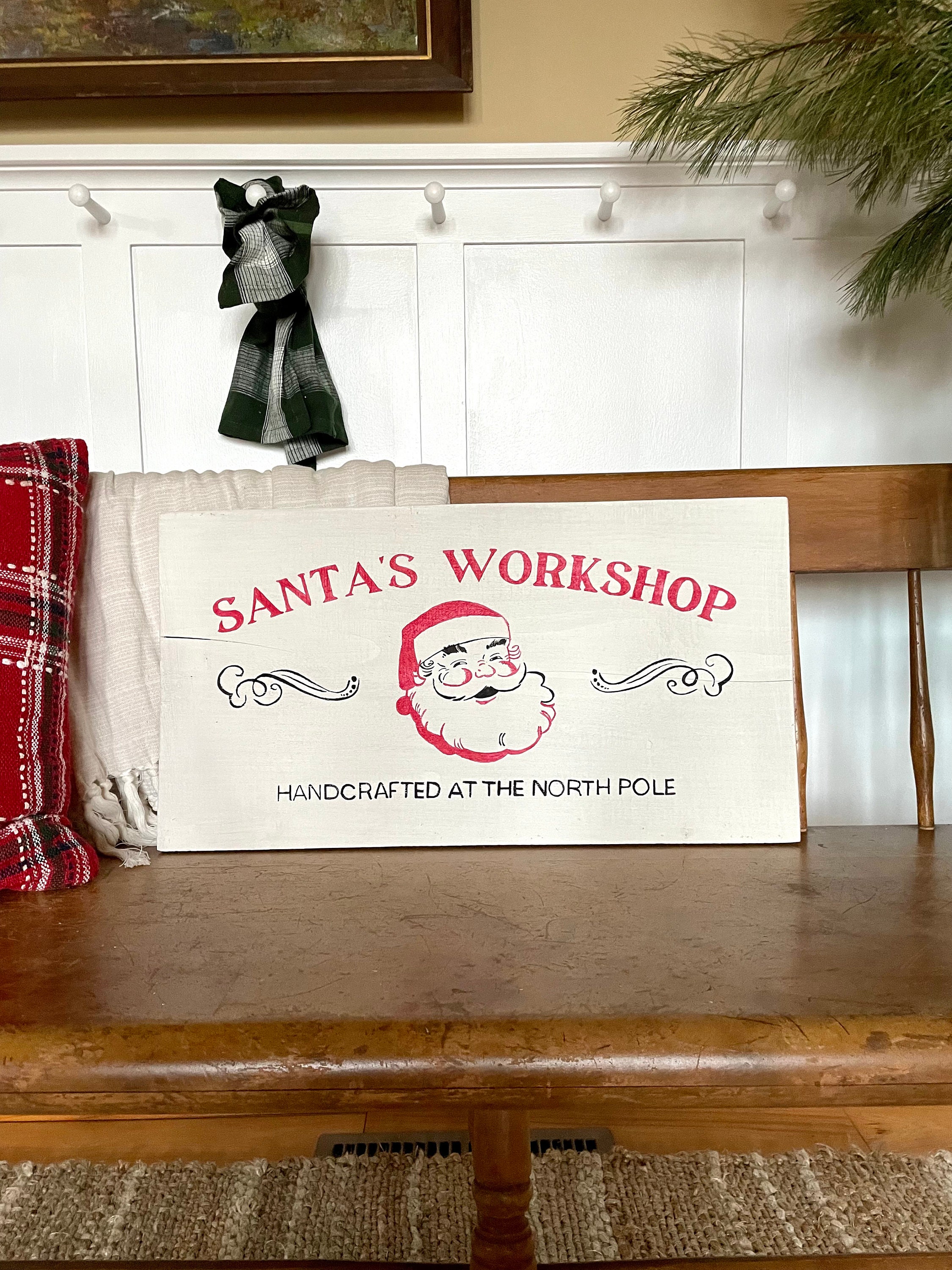Santa's Workshop Wood Sign - Etsy