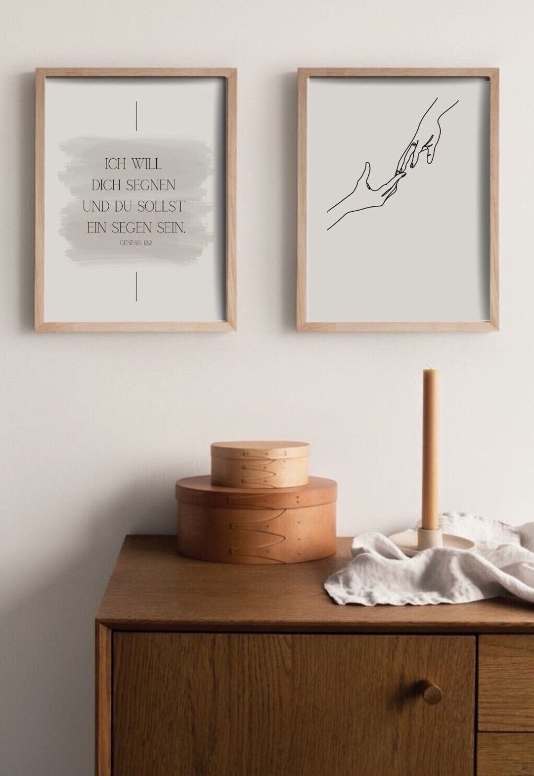 Set of 2 I Will Bless You and You Shall Be a Blessing Christian Poster ...