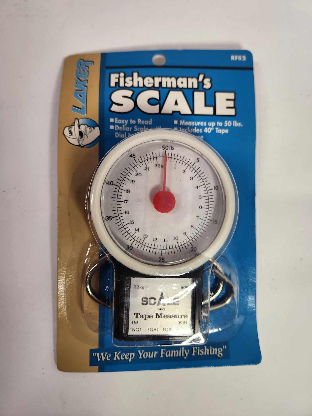 Vintage Laker Fisherman's Scale up to 50 Lbs 40 Tape Measure RFS2 NOS ...