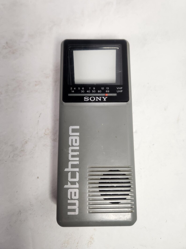 Vintage Sony Watchman Mini Black & White Tv FD-10A VHF UHF Bands ...