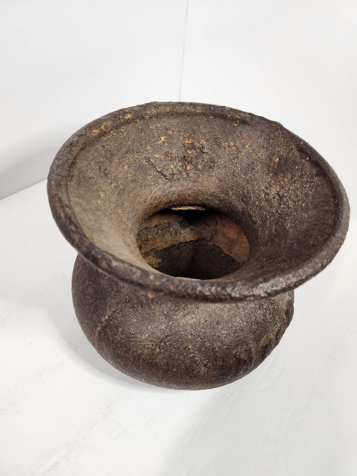 Very Early Rare Antique Cast Iron Train Spittoon Cuspidor Railroad ...