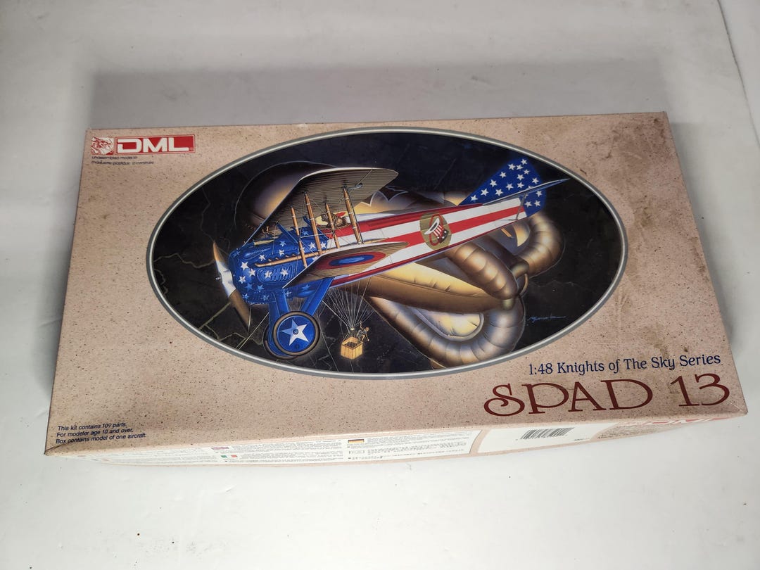 Vintage DML Spad 13 Model Airplane Kit 1:48 Bi-plane 5902 Aircraft ...