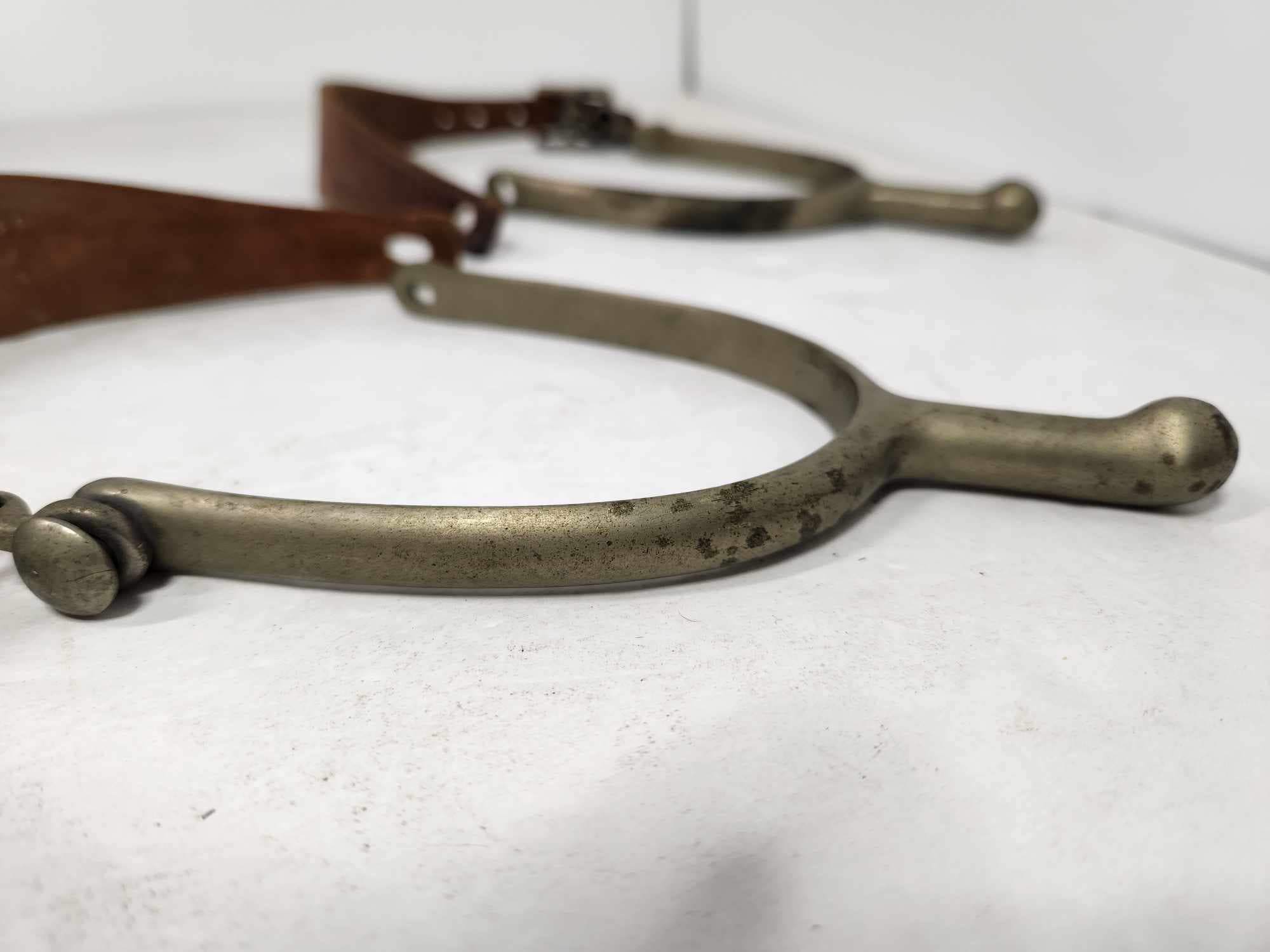 Pair of Antique WWI Calvary Spurs U.S. W.L. Lecompte W/leather Straps ...