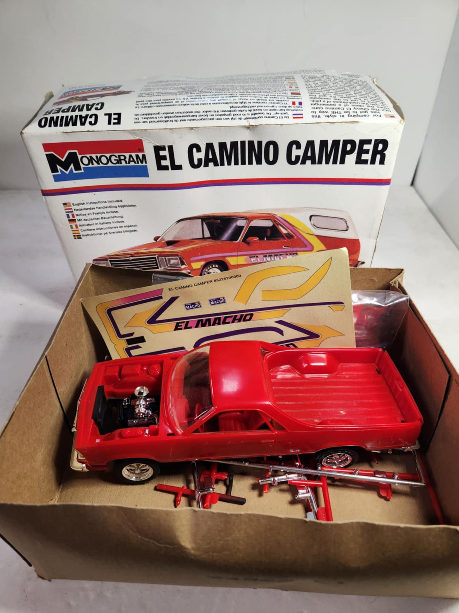 Vintage Monogram Model Car Kit 1979 Chevrolet El Camino Camper 1/24 ...