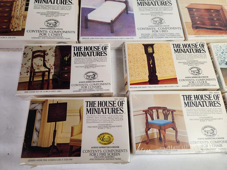 Lot of 15 Model Pieces of Furniture House of Miniatures Doll New Table ...