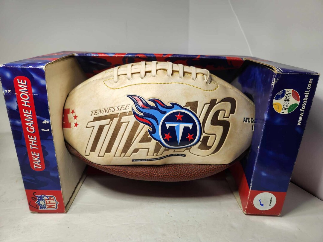 New Vintage Tennessee Titans Fotoball Football NFL QB Club NIB Display ...