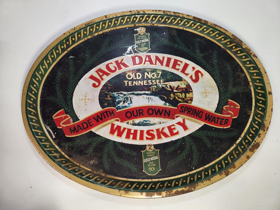 Vintage Jack Daniel's Metal Tray Barringer Wallis & Manners 12" X 16 ...