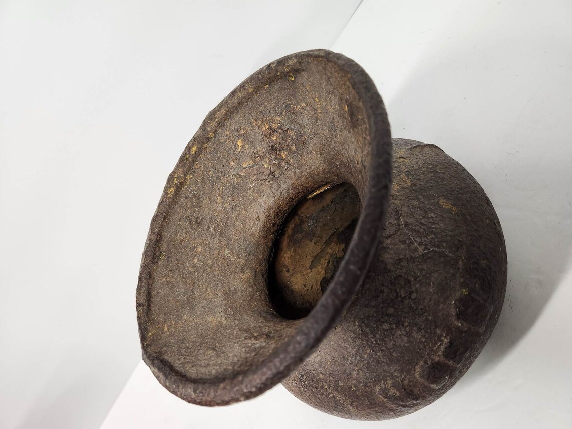 Very Early Rare Antique Cast Iron Train Spittoon Cuspidor Railroad ...