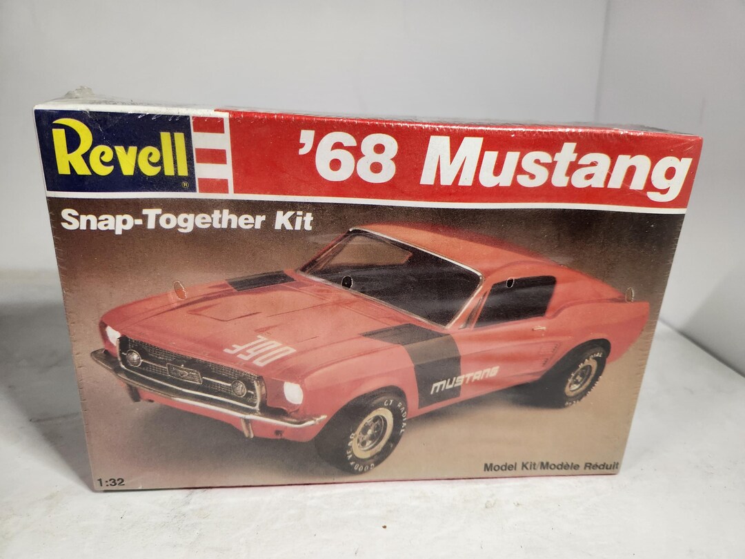 Vintage Revell '68 Mustang 1:32 Scale Model Car Kit Ford #6035 BRAND ...