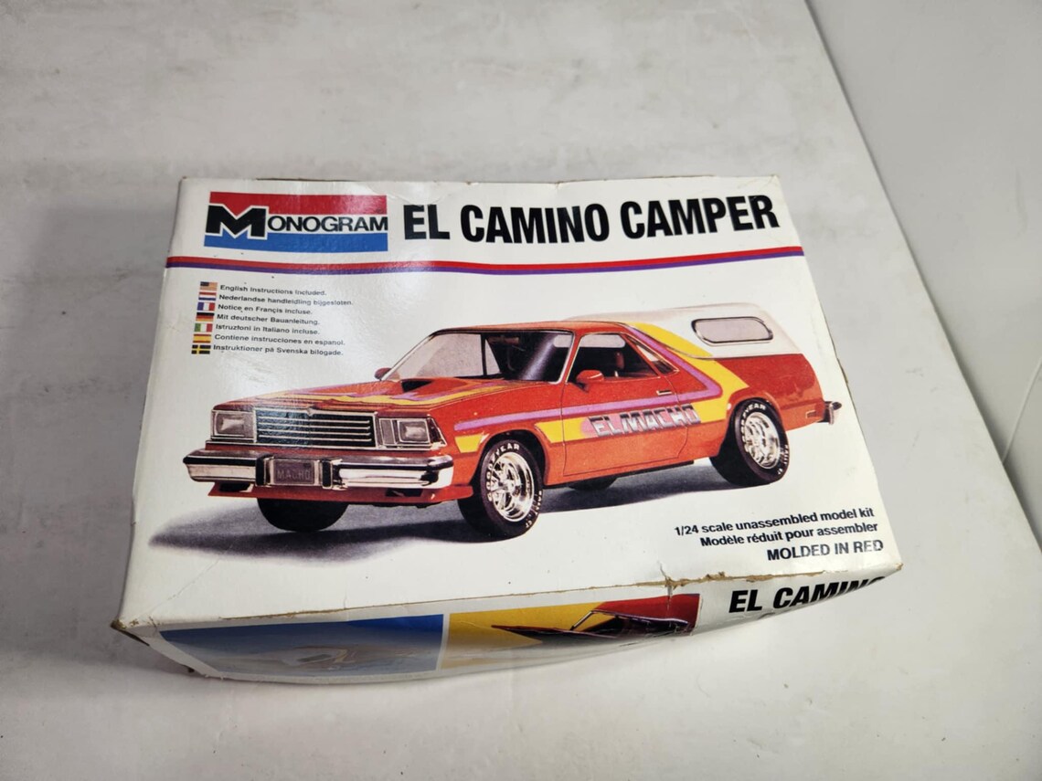 Vintage Monogram Model Car Kit 1979 Chevrolet El Camino Camper 1/24 ...