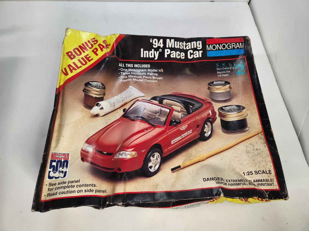 Monogram '94 Mustang Indy Pace Car Model Kit Ford Open Box Automobile ...