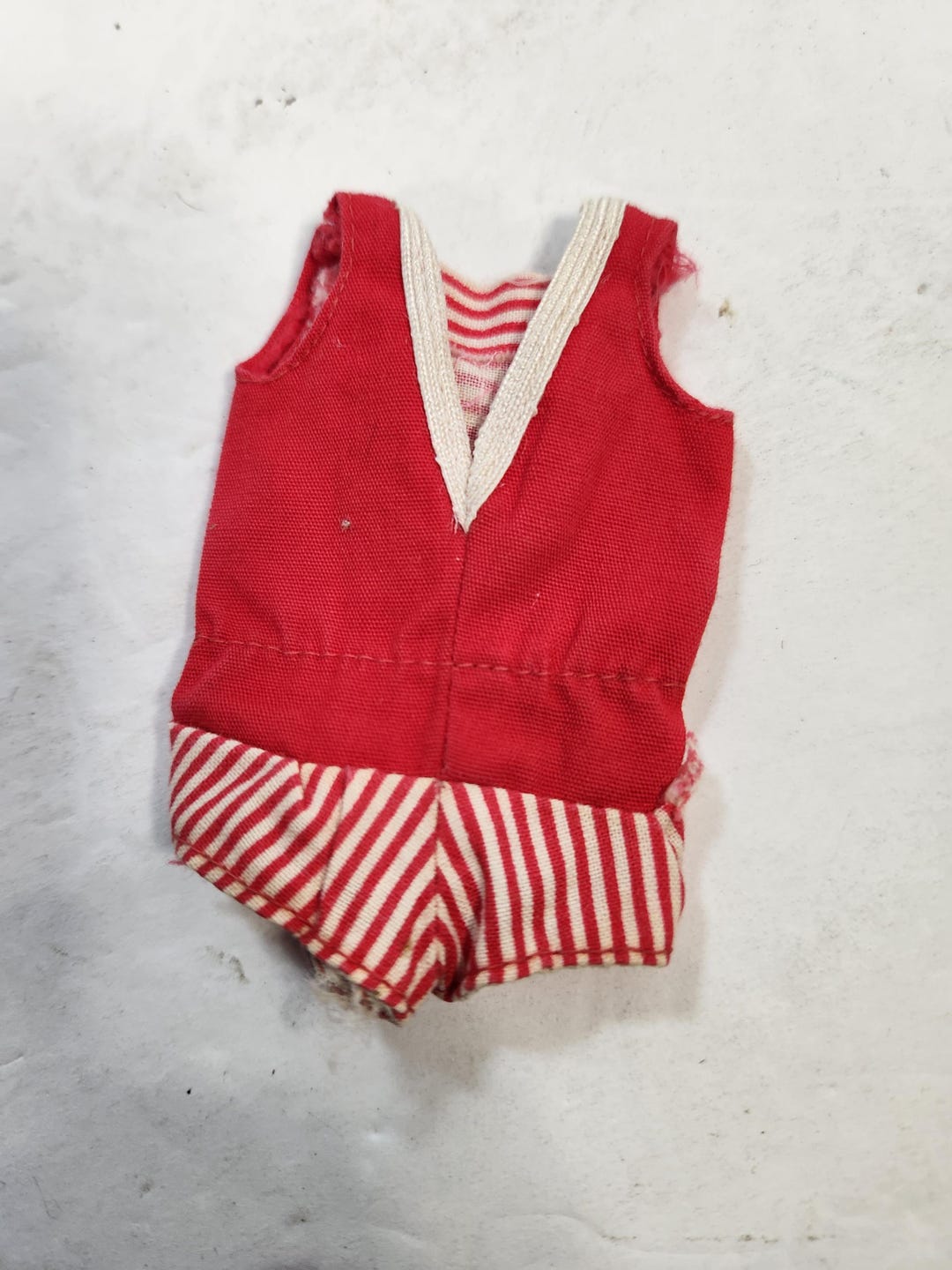 Vintage Skipper Swimsuit 60's Barbie 950 Red Whites Stripes 1964 ...