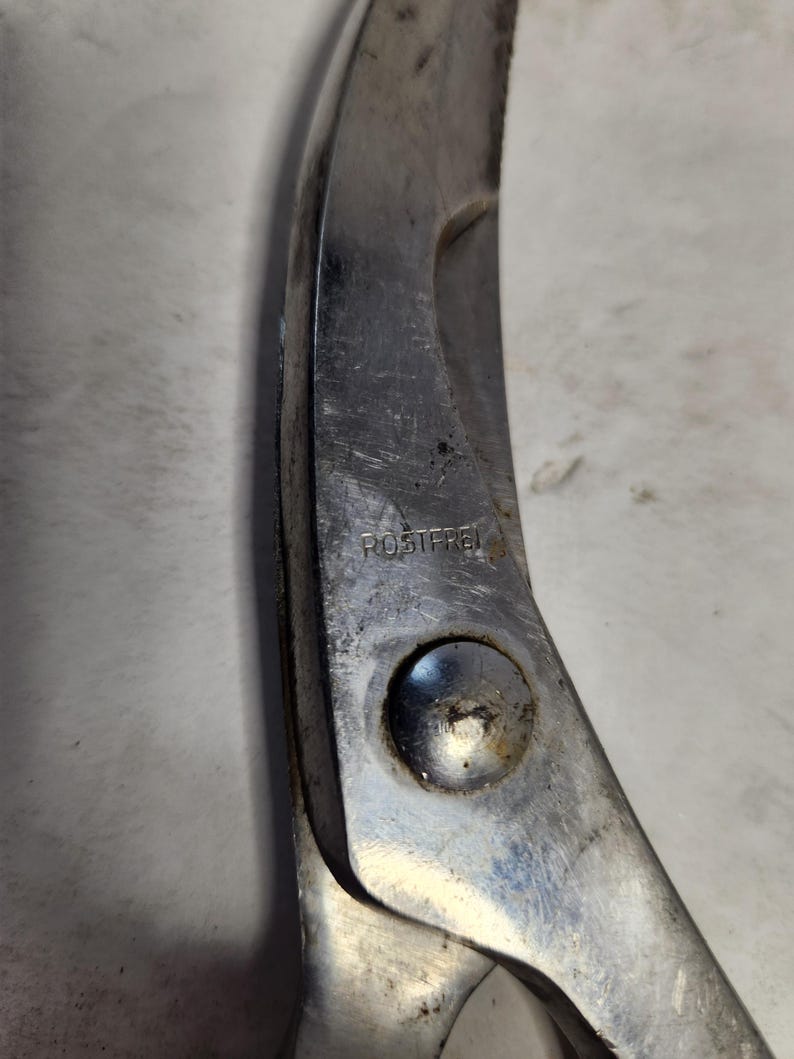Vintage Rostfrei Stainless Steel Shears Poultry Scissors Heavy Duty ...