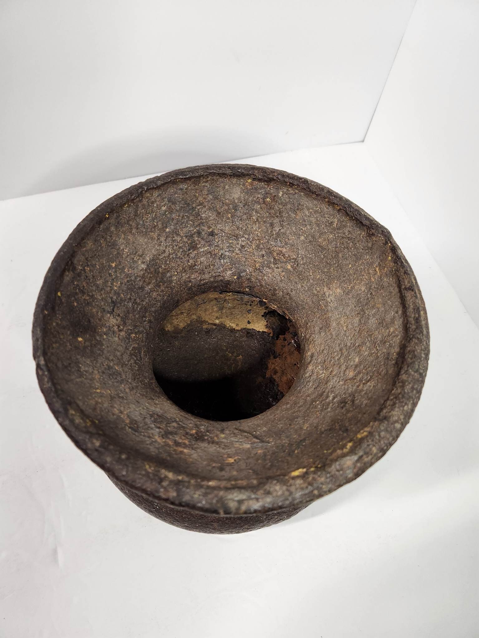 Very Early Rare Antique Cast Iron Train Spittoon Cuspidor Railroad ...