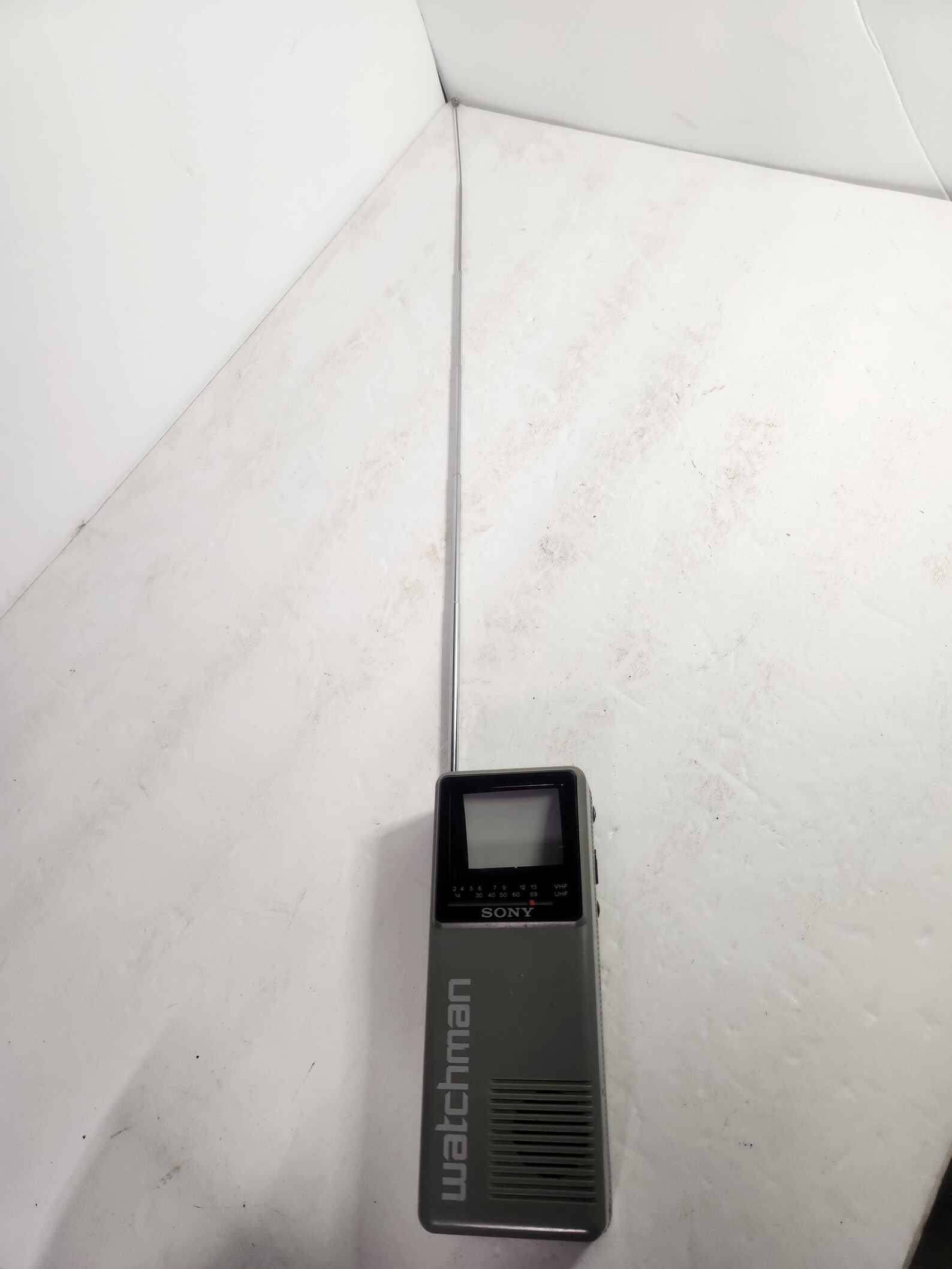 Vintage Sony Watchman Mini Black & White Tv FD-10A VHF UHF Bands ...