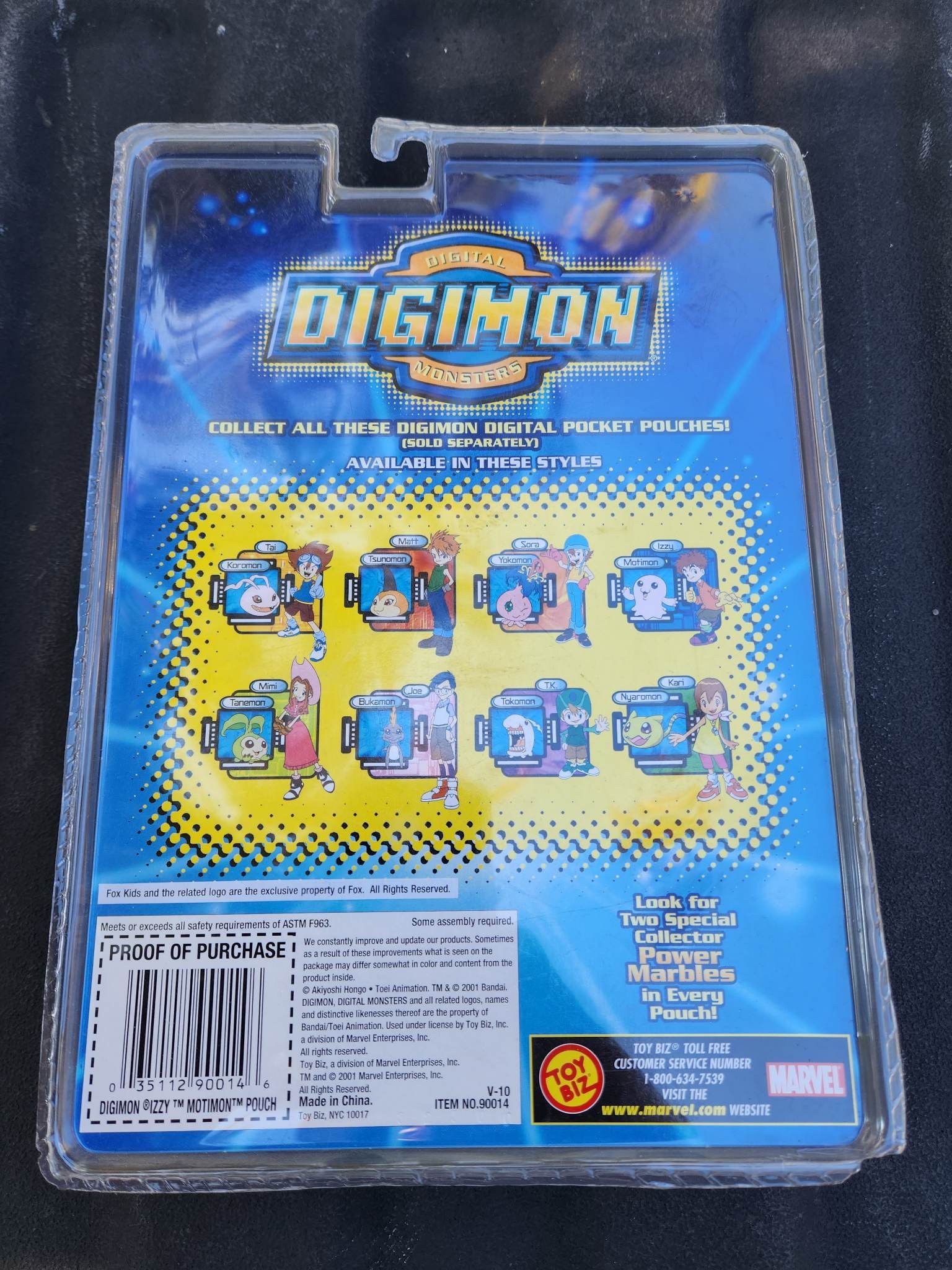 2001 Digimon Digital Monsters Collector Marble Pocket Pouch Motimon ...