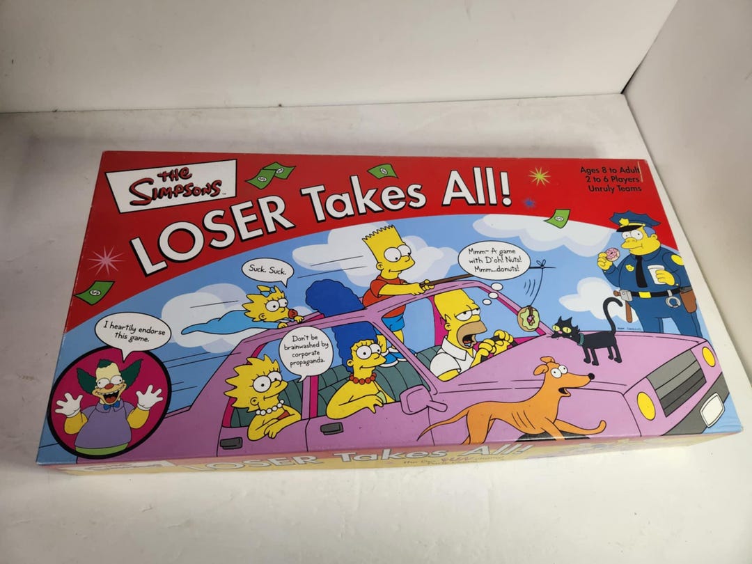 Vintage Simpsons LOSER Takes All 2001 Board Game Complete Detective ...
