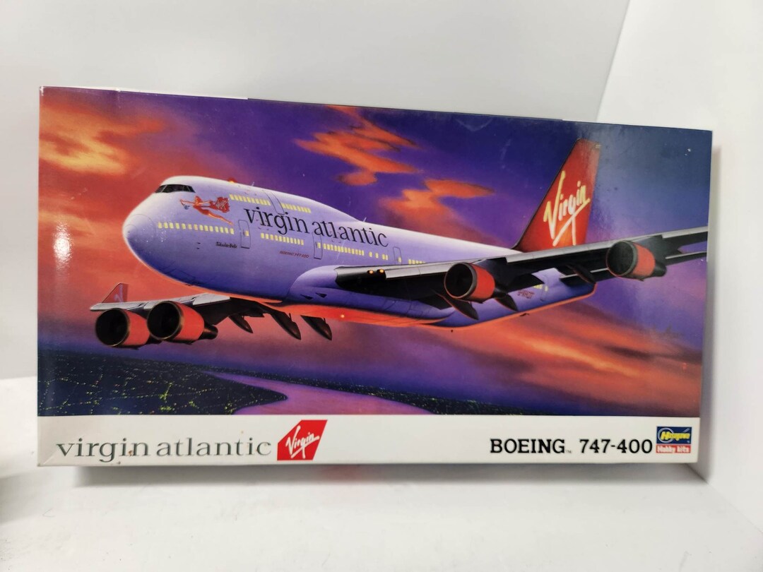Hasegawa Boeing 747-400 Model Airplane Kit Virgin Atlantic Airways 1995 ...