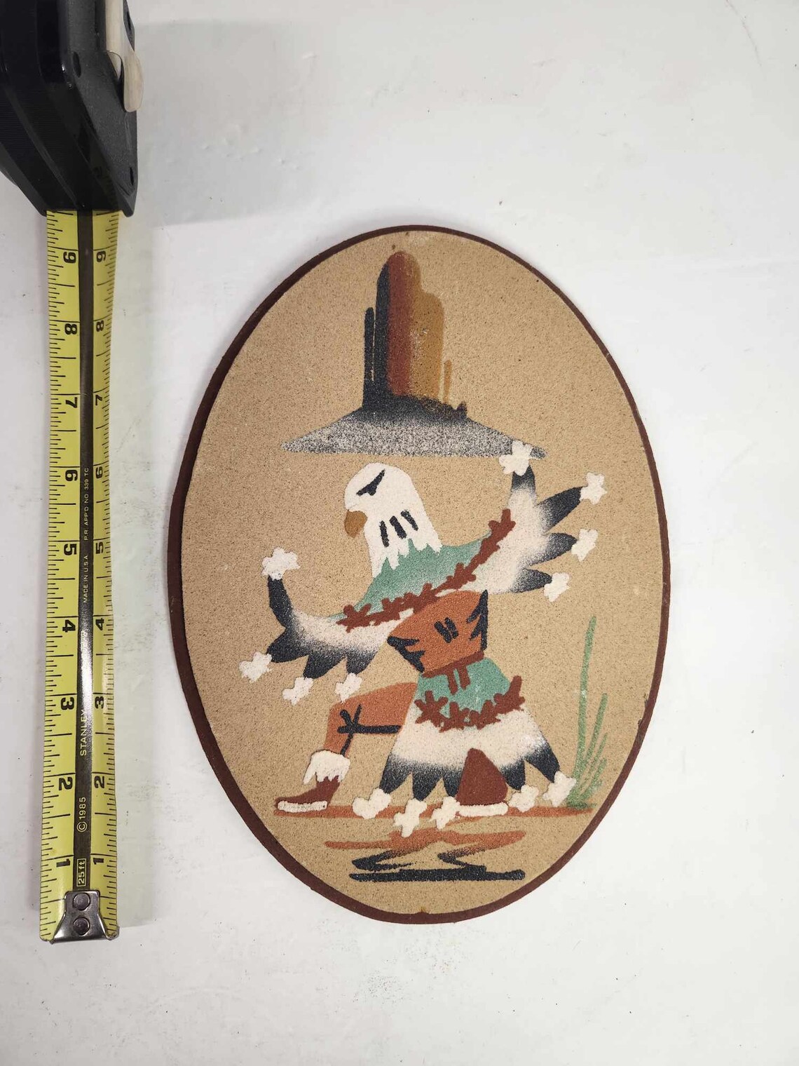 Vintage Native American Indian Sand Eagle Dancer Painting on Wood ...