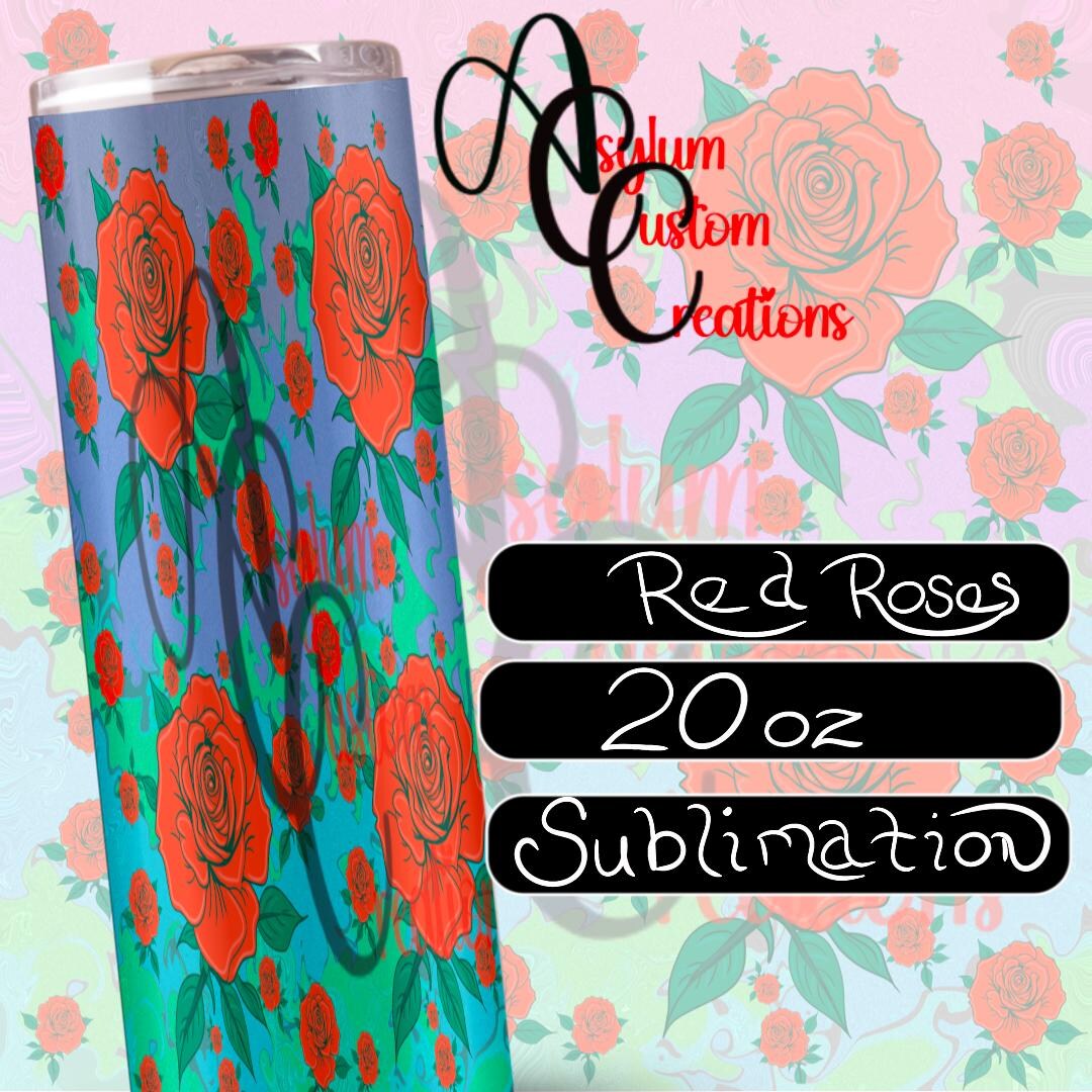 Red Roses Sublimation Design - Etsy