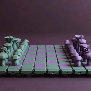 Forest Chess & Checkers Set | Portable Fun | Handcrafted Chess Set ...