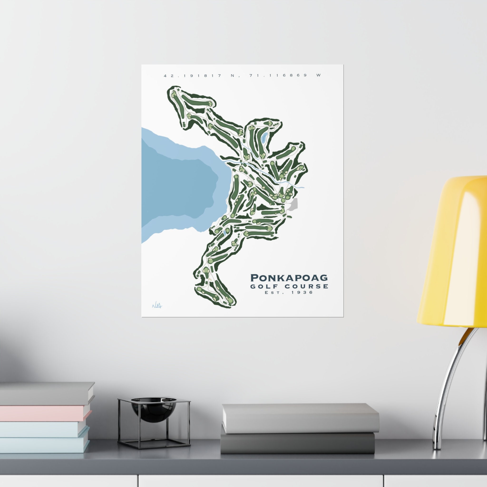 Ponkapoag Golf Course Map Premium Matte Poster Print - Etsy