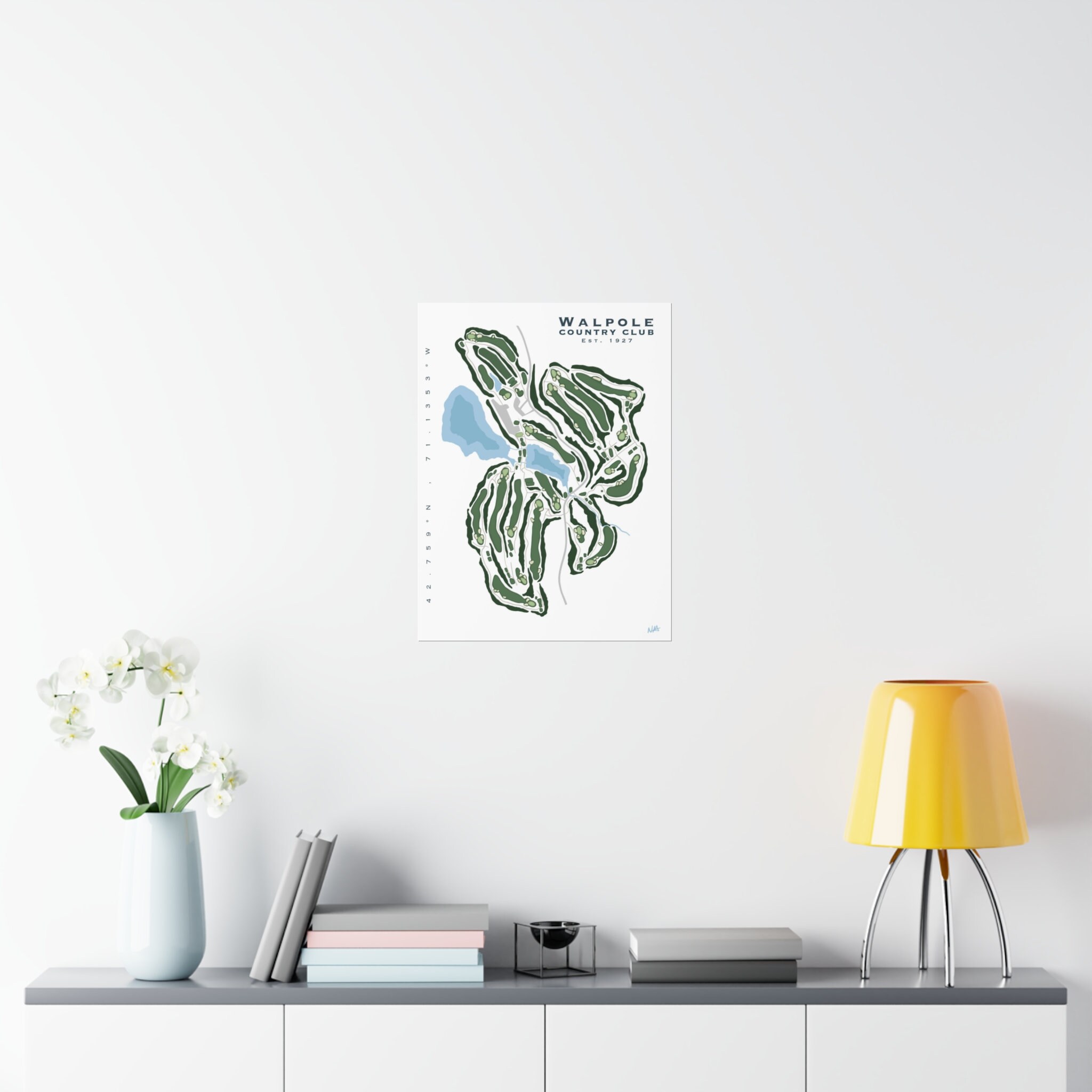 Walpole Country Club Map Premium Poster Print - Etsy